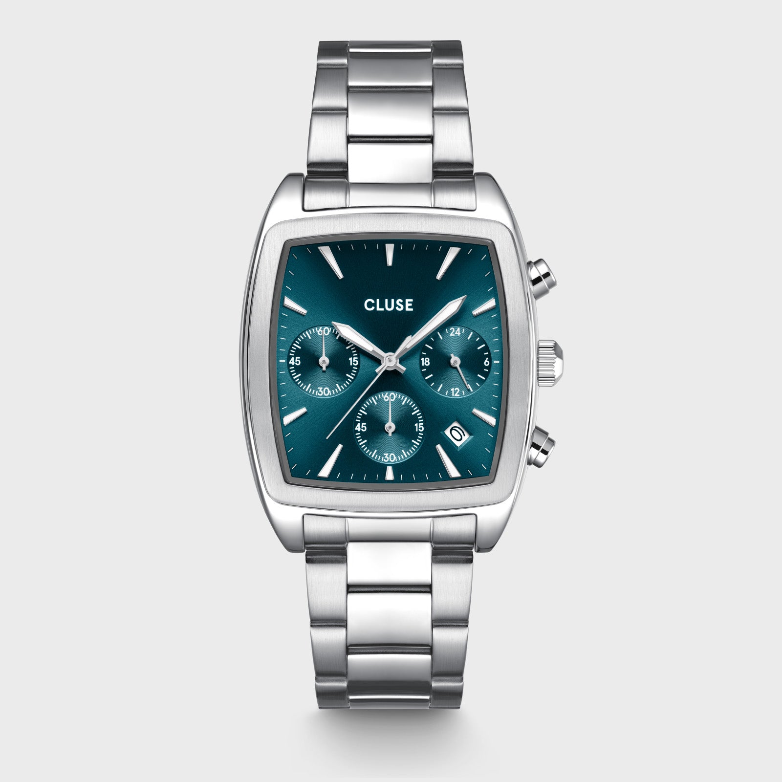 CLUSE Quartaut Chrono Tonneau Watch CW52001 Blue/Silver - Official CLUSE Store