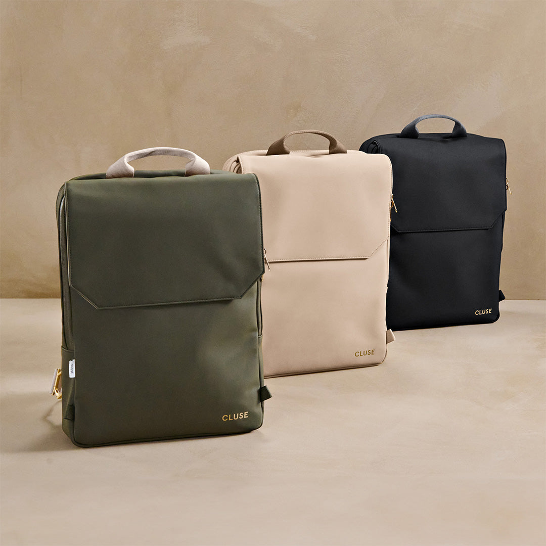 CLUSE Le Réversible backpack CX03505 Dark green/Sand - Official CLUSE Store