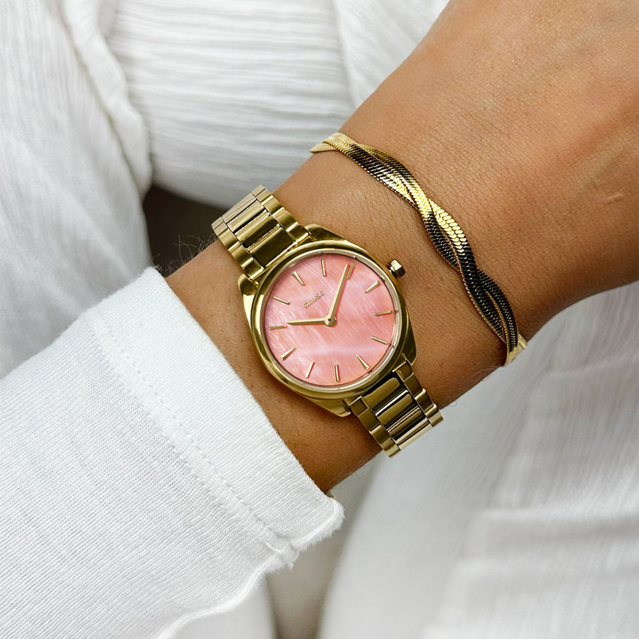 CLUSE Féroce Mini Watch CW11709 Gold/Orange- Official CLUSE Store