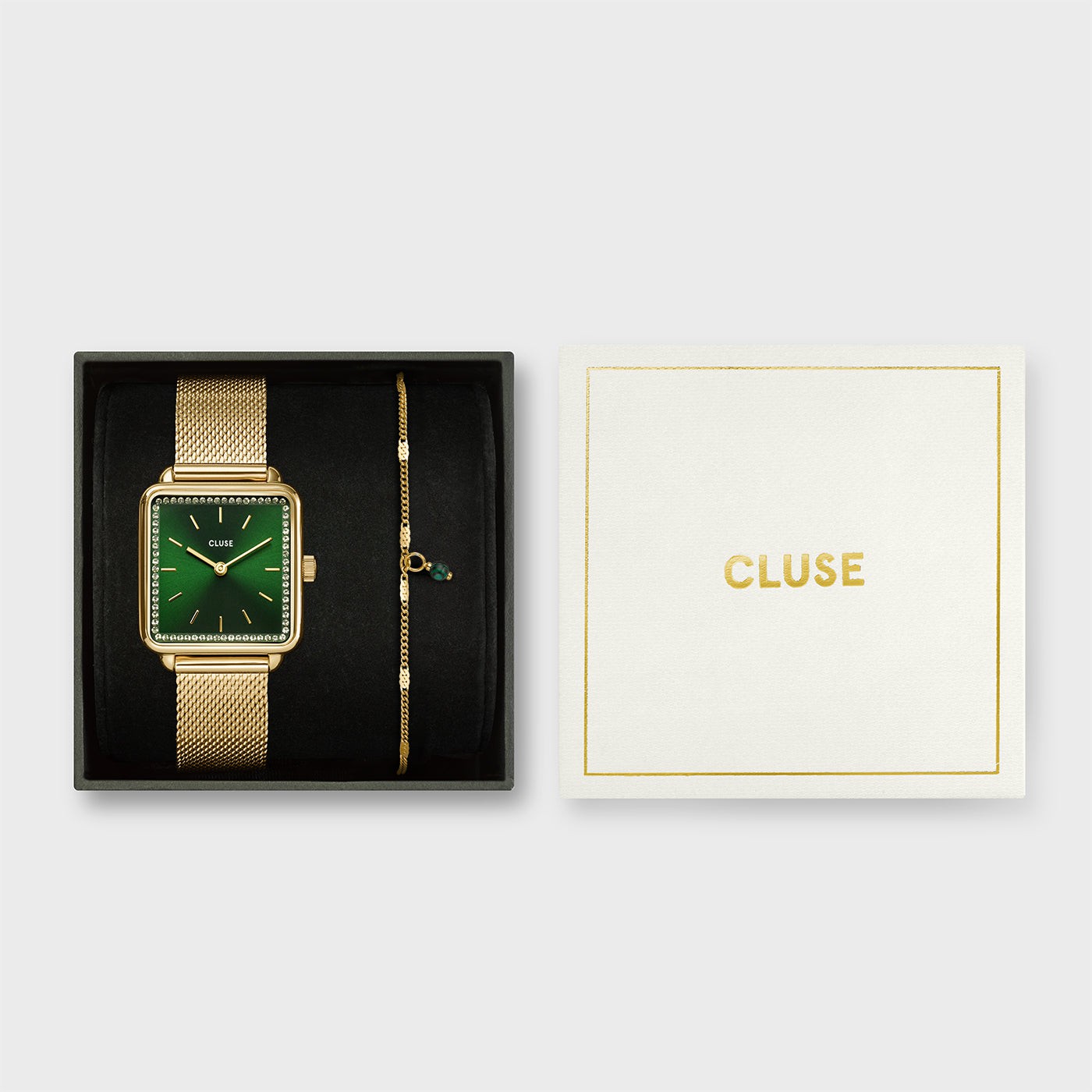 CLUSE La Tétragone Gift Box Women CG10317 Green/Gold Colour - Official ...