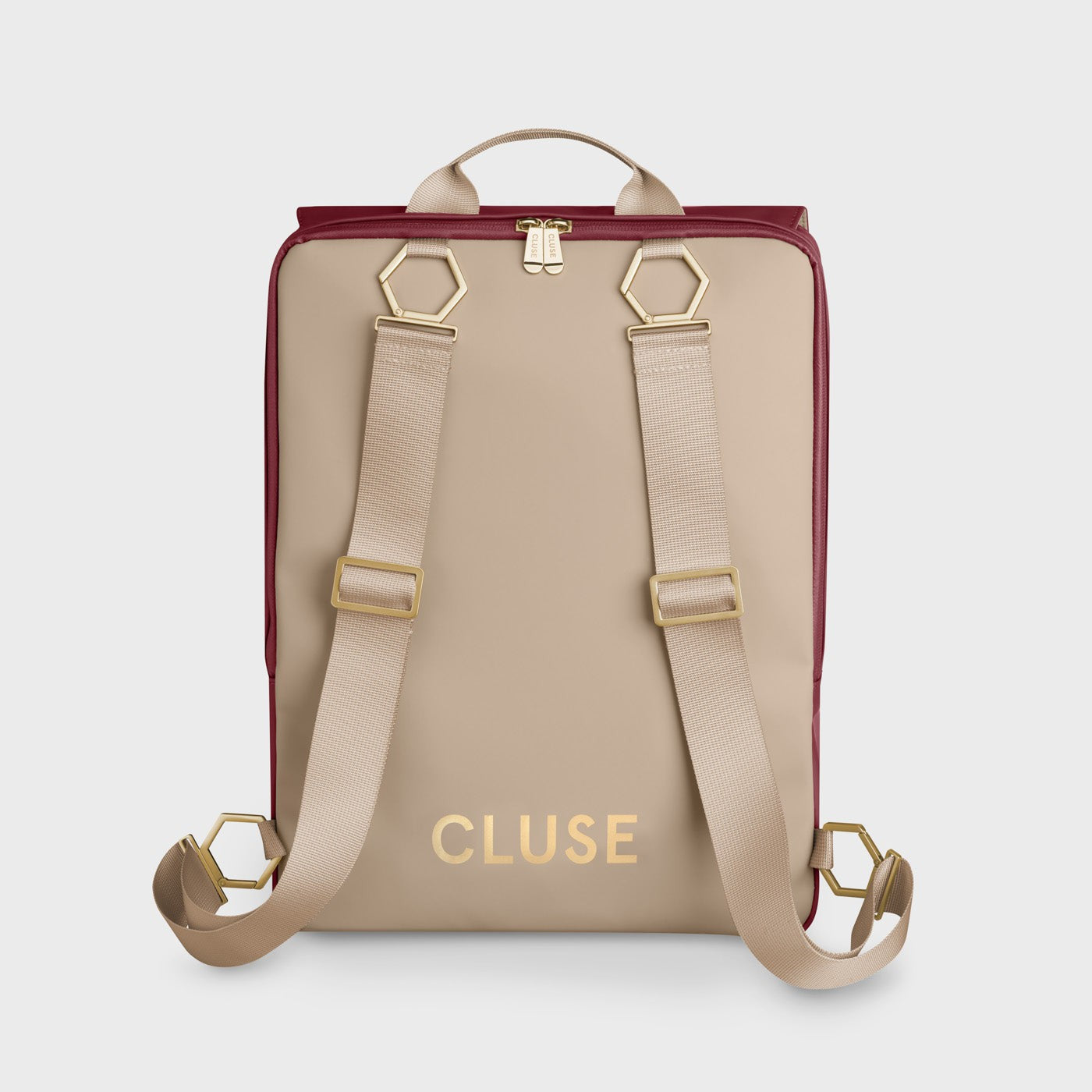 CLUSE Le Réversible Backpack CX03507 Bordeaux/Beige - Official CLUSE Store